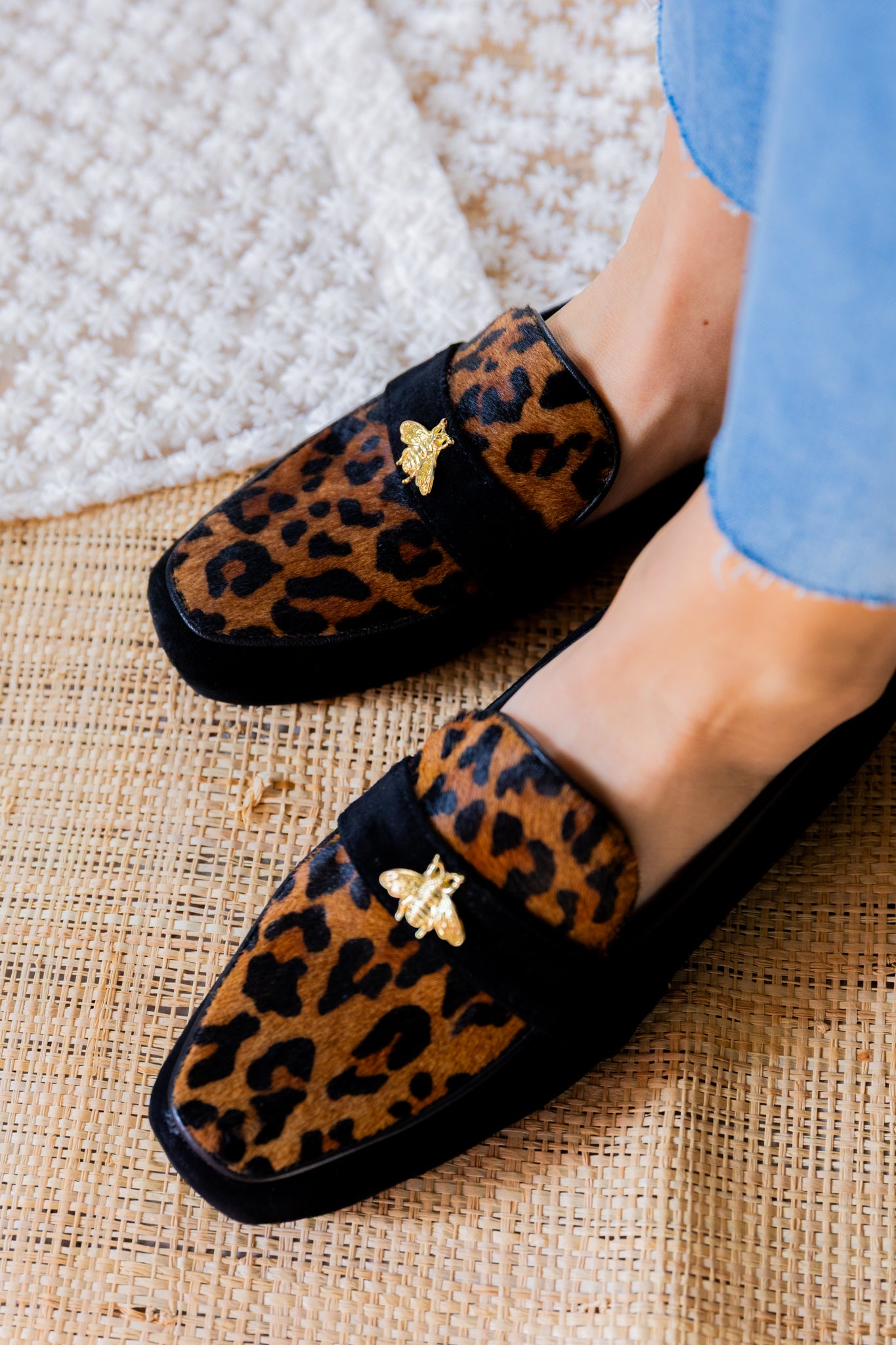 PREVENTA Mocasín Niza Negro-Animal Print – Chiquita